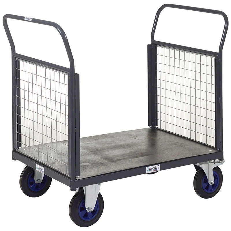 Heavy Duty Platform Trolley with Mesh Sides – Engineered Solutions