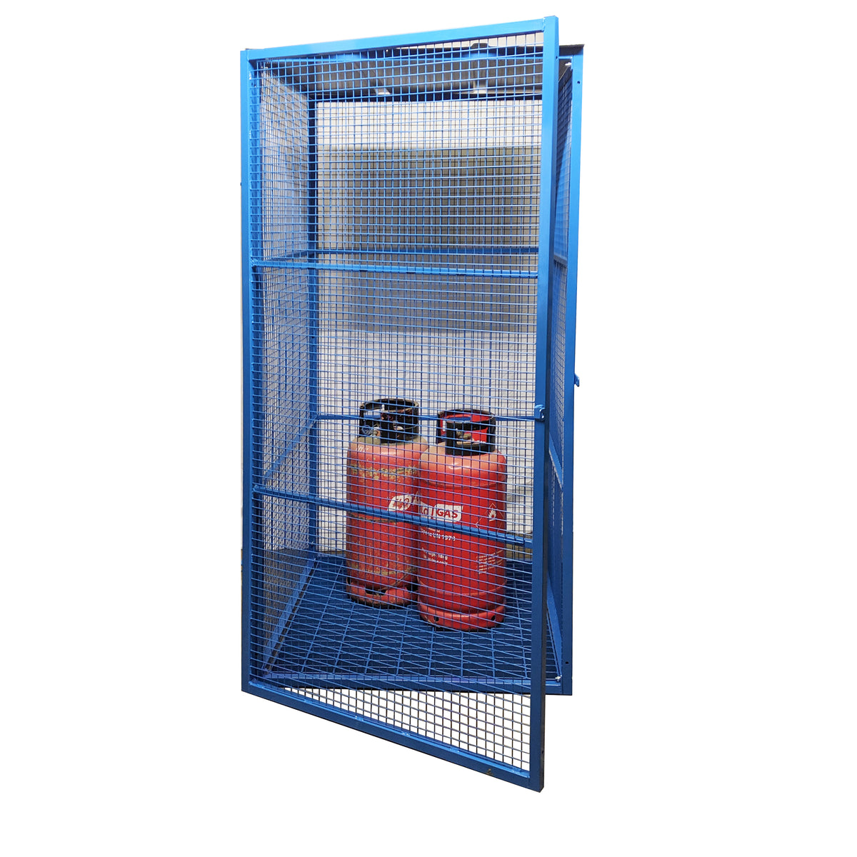 Knock Down Gas Cylinder Cages with Floor Grid Panel – Engineered Solutions