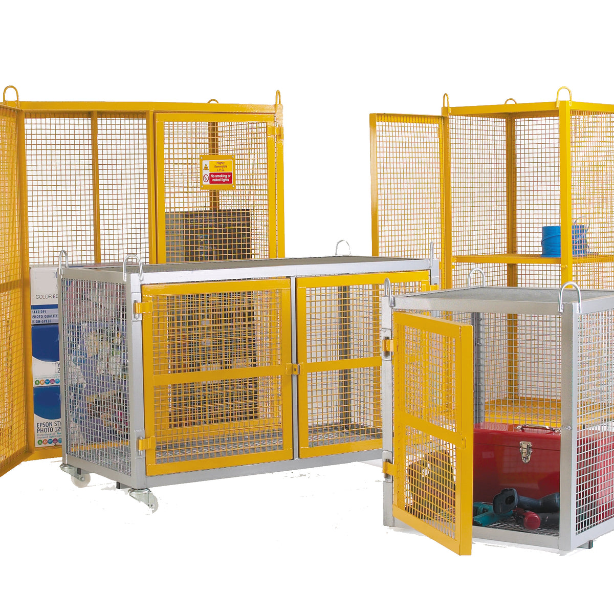 Heavy Duty Security Cages - Galvanised - Yellow Doors – Engineered ...