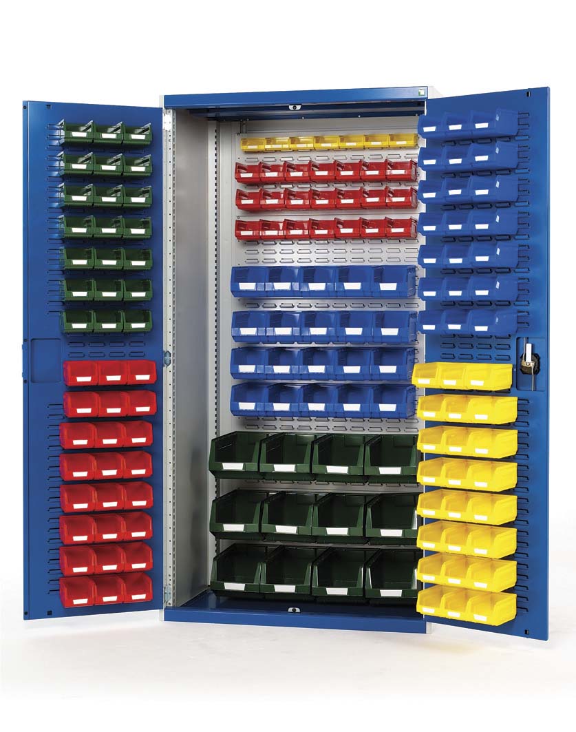 Heavy Duty Steel Cupboard with Bin Storage for 150 Bins – Engineered ...