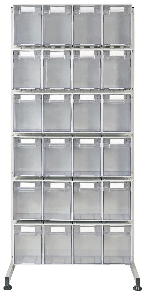 Tilt Bin Stand with 24 Tilt Bins – Engineered Solutions
