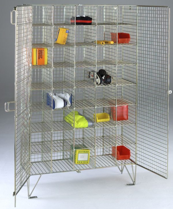 Wire Mesh Compartment Lockers - With Doors – Engineered Solutions